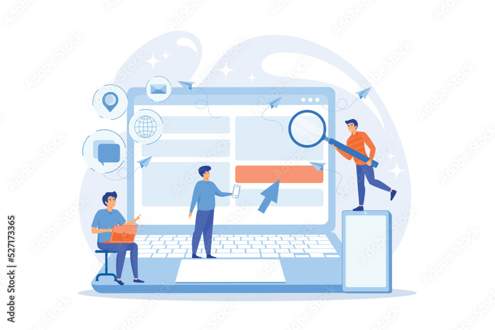 IT specialist identify user across mobile, laptop and tablet. Cross ...