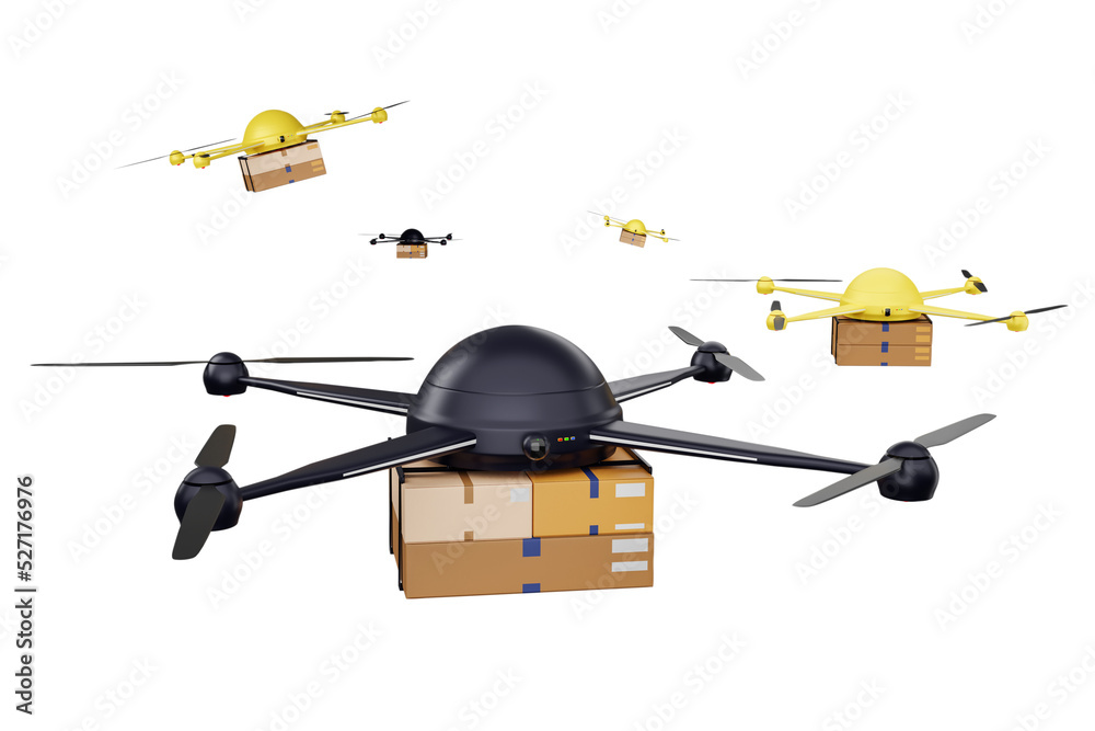 E-commerce concept, parcel delivery service on mobile application and ...