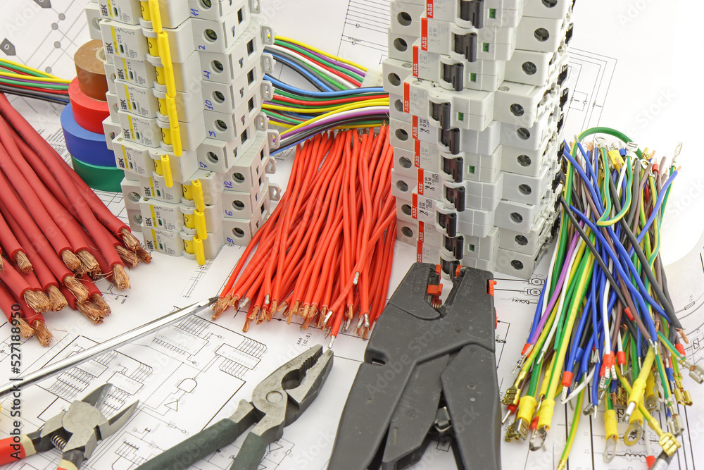 Electrical tools and materials for the installation of an electrical ...