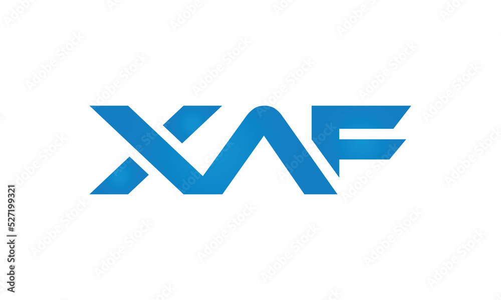 initial letters XAF linked monogram, creative modern lettermark logo ...
