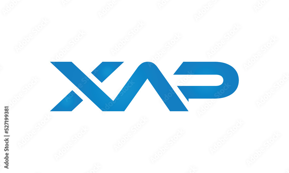 initial letters XAP linked monogram, creative modern lettermark logo ...