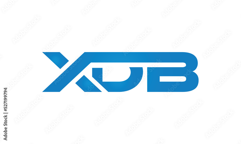 initial letters XDB linked monogram, creative modern lettermark logo ...