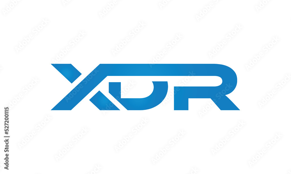 initial letters XDR linked monogram, creative modern lettermark logo ...