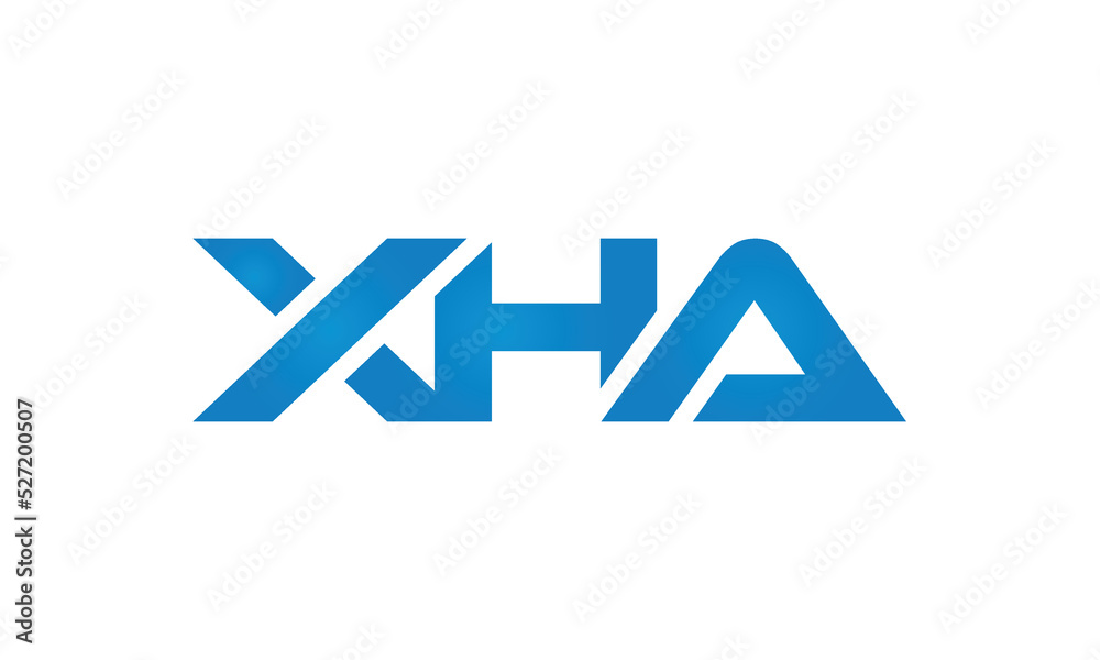 initial letters XHA linked monogram, creative modern lettermark logo ...