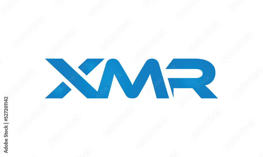 initial letters XMR linked monogram, creative modern lettermark logo ...