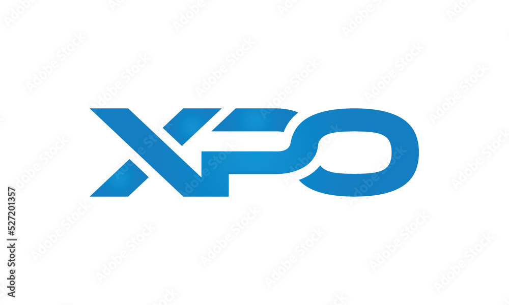 initial letters XPO linked monogram, creative modern lettermark logo design, connected letters ...