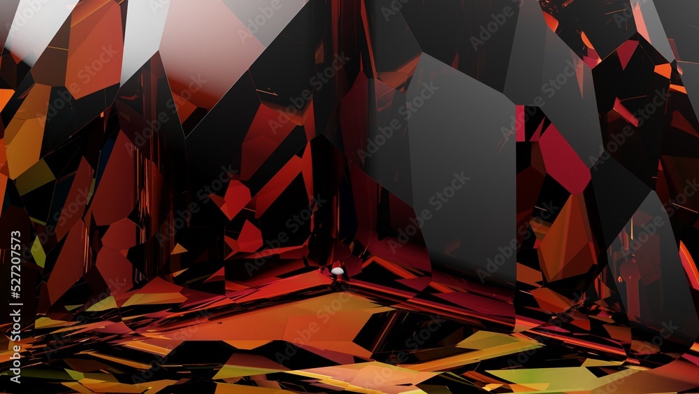 3D renderings. 3D high quality render. Close up of a red gemstone ...