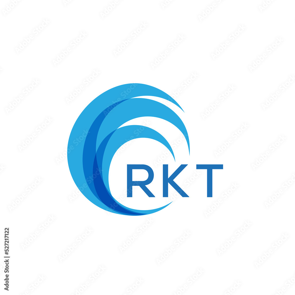 RKT letter logo. RKT blue image on white background. RKT Monogram logo ...