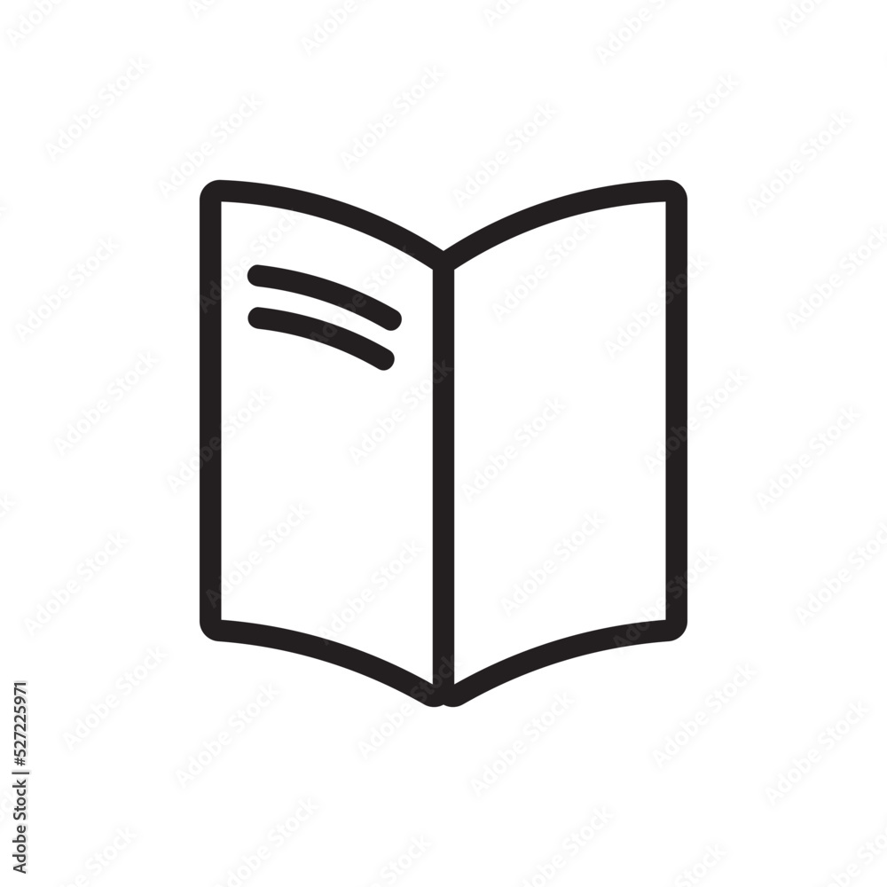 Open book icon. Open book sign and symbol. Ebook icon. SVG vector ...