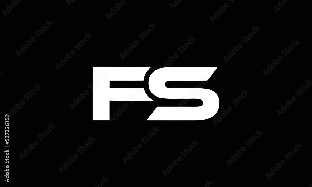Minimal Letter FS Logo Design. FS Monogram Stock Vector | Adobe Stock