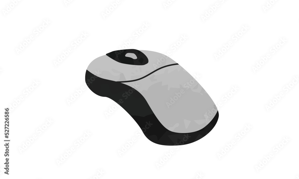 Wireless computer mouse clipart. Gray computer mouse watercolor style ...