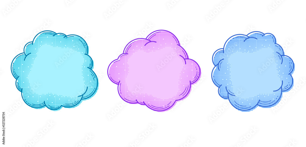 Text boxes collection. Set of text box templates in comic style ...