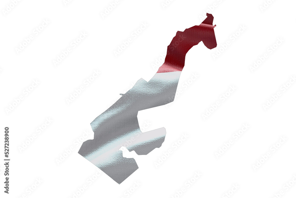Monaco country shape with national flag. Map outline contour. PNG icon ...