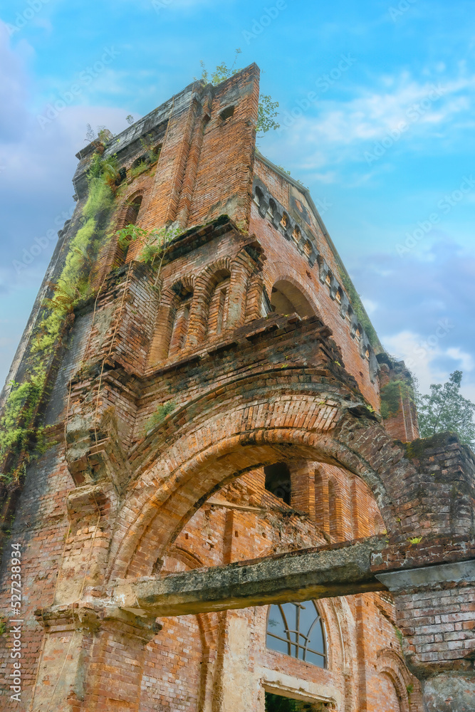 An ancient church at La Vang Holy Sanctuary, It is the site of the ...