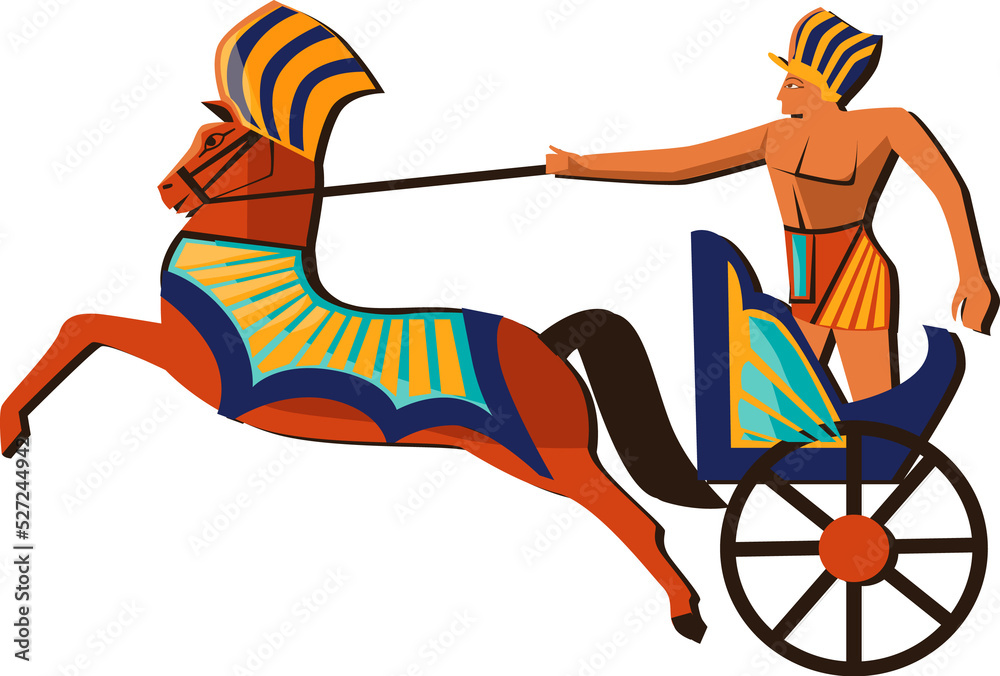 Egyptian, chariot warrior Stock Illustration | Adobe Stock