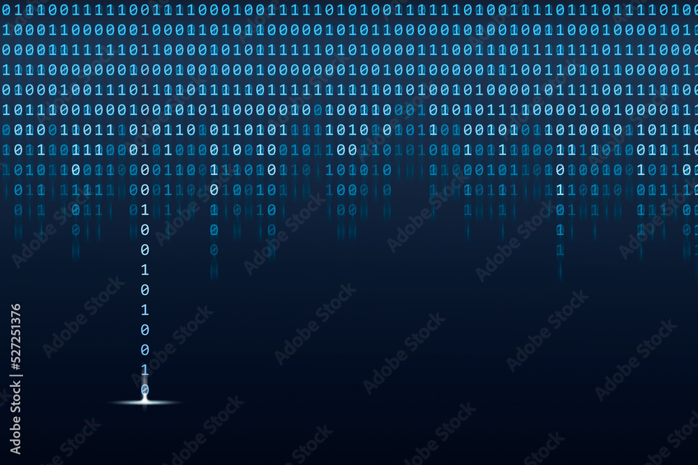 Binary Code abstract technology. Wallpaper of binay data falling from ...
