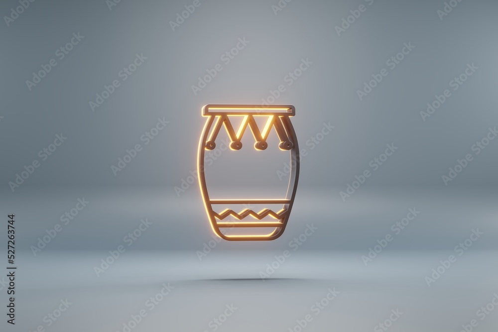 Beautiful black Big Bongo with yellow light symbol icons on a blue ...