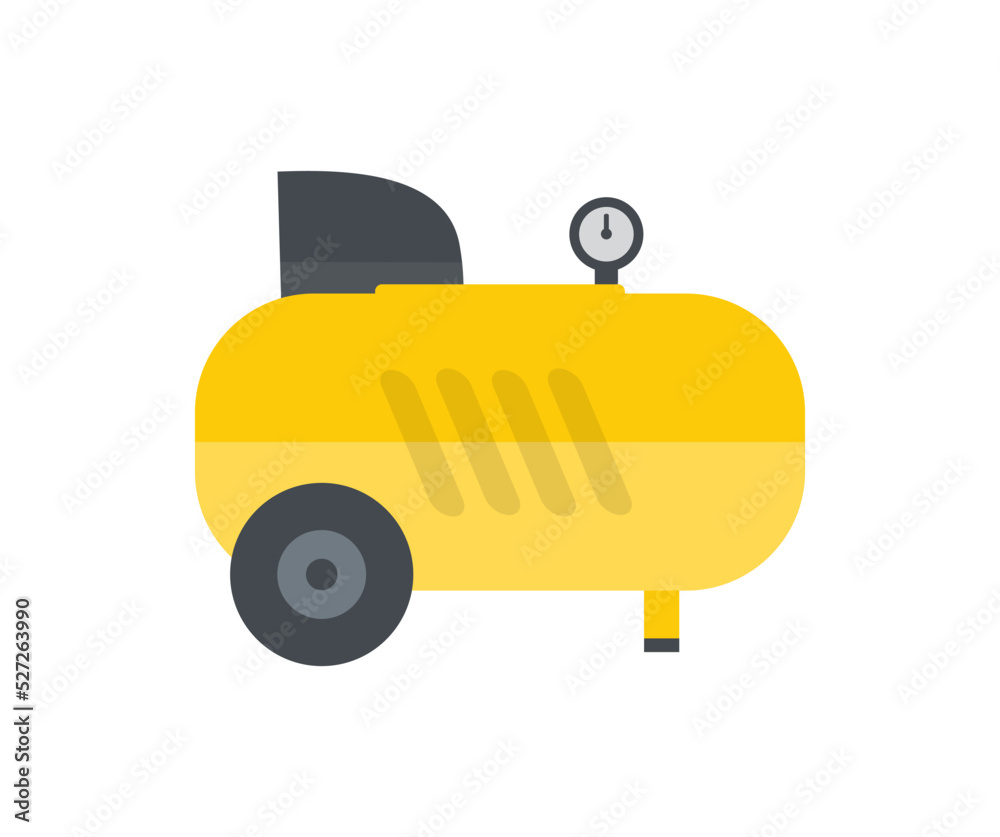 Industrial air compressor side view logo design. An external compressor ...