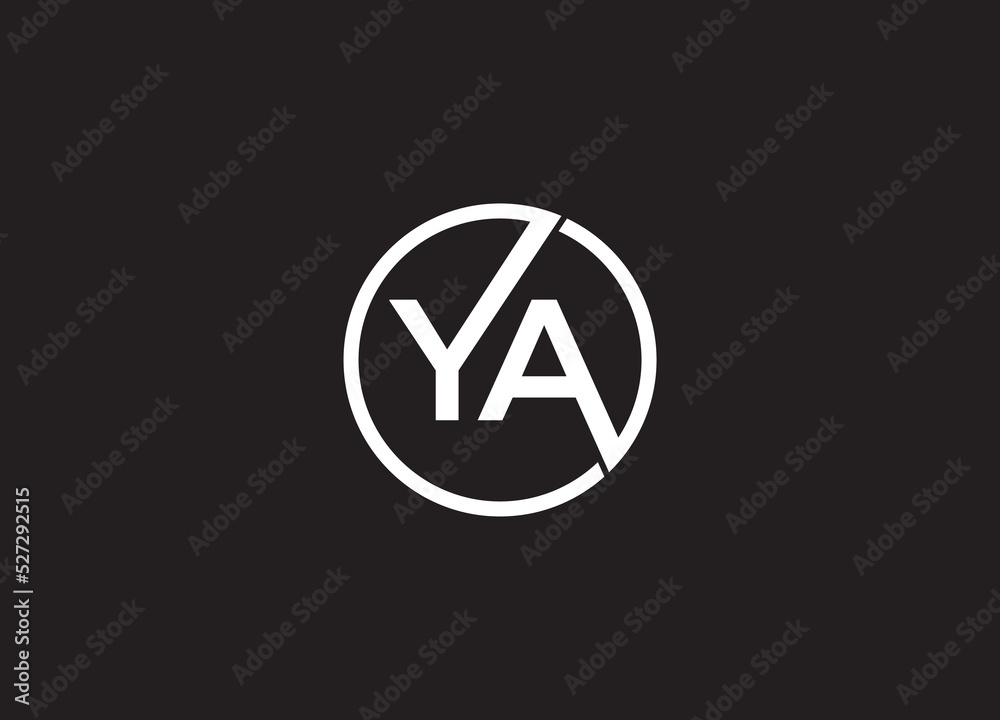 YA Letter Monogram Logo. Alphabet initial icon vector logo design Stock ...