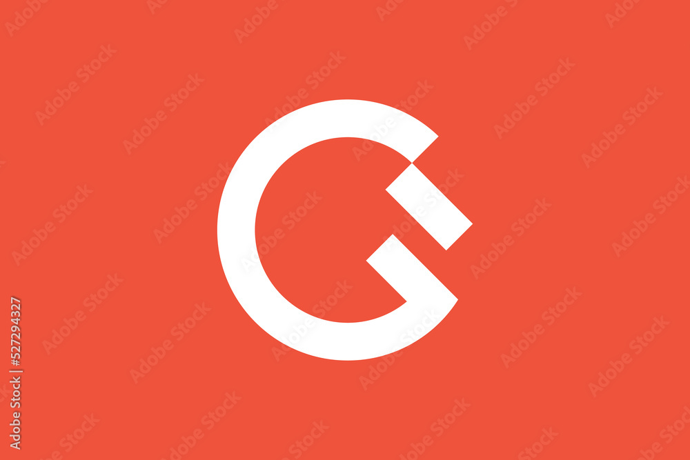 A minimal design for the GF logo. The letter FG is shown on a luxury ...