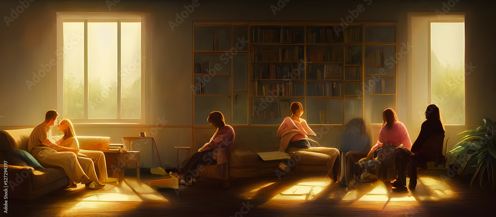 Artistic concept painting of therapy illustration, Psychological trauma ...
