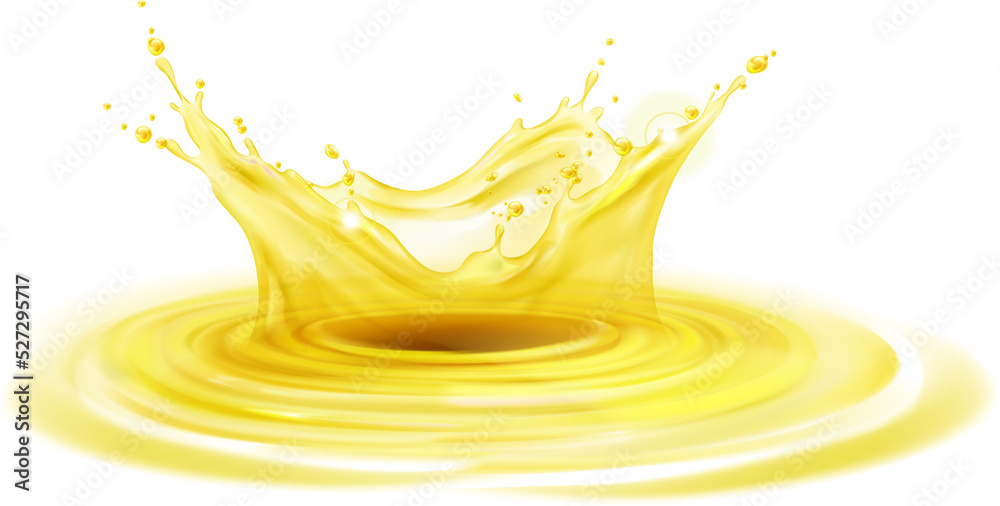 Yellow water splash Stock Illustration | Adobe Stock