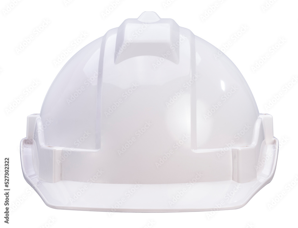White safety helmet or hard cap isolated on white background ...