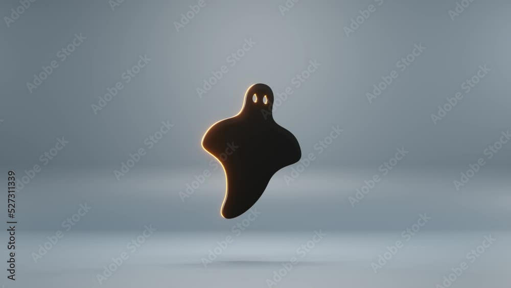 Spooky Halloween Ghost Animation: 3D Loop Illustration Stock ビデオ ...