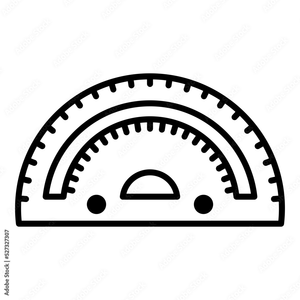 arc ruler for measuring angles Stock Vector | Adobe Stock