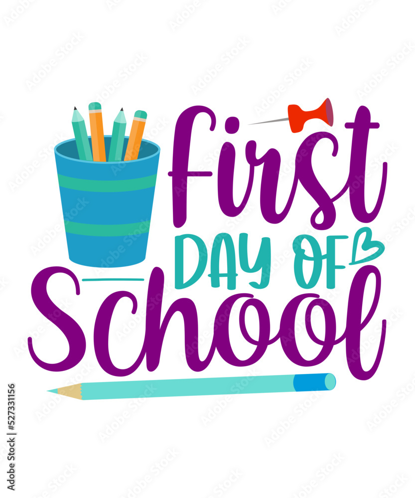 Back To School Bundle Svg, FIrst Day Of School Svg, Teacher Svg, School ...