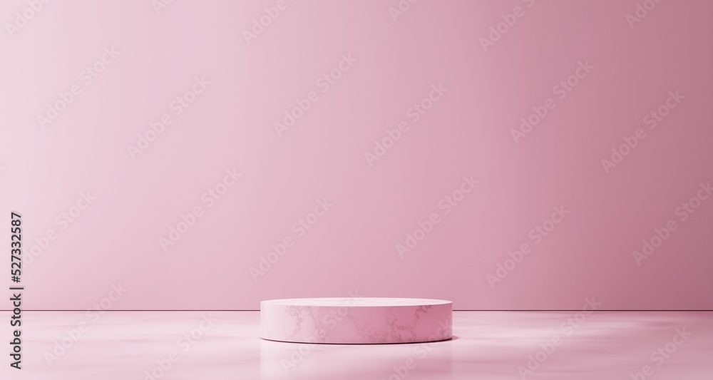 Product display pink podium for product presentation. Stock ...