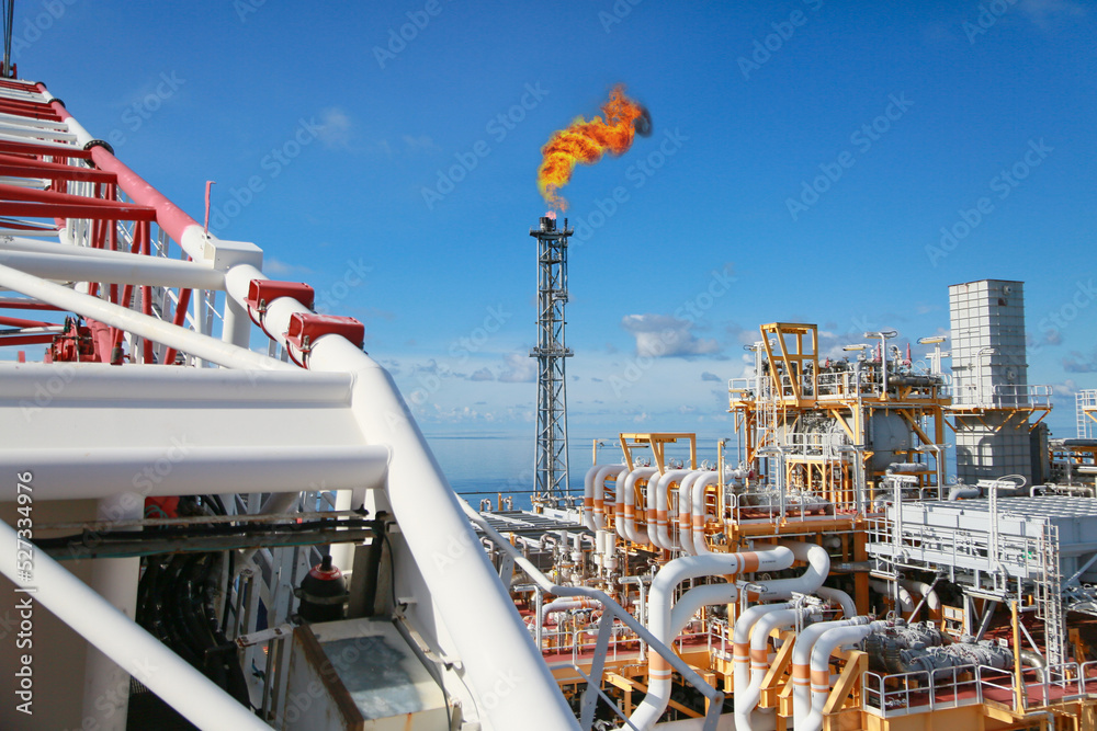 Offshore construction platform for production oil and gas. Oil and gas ...