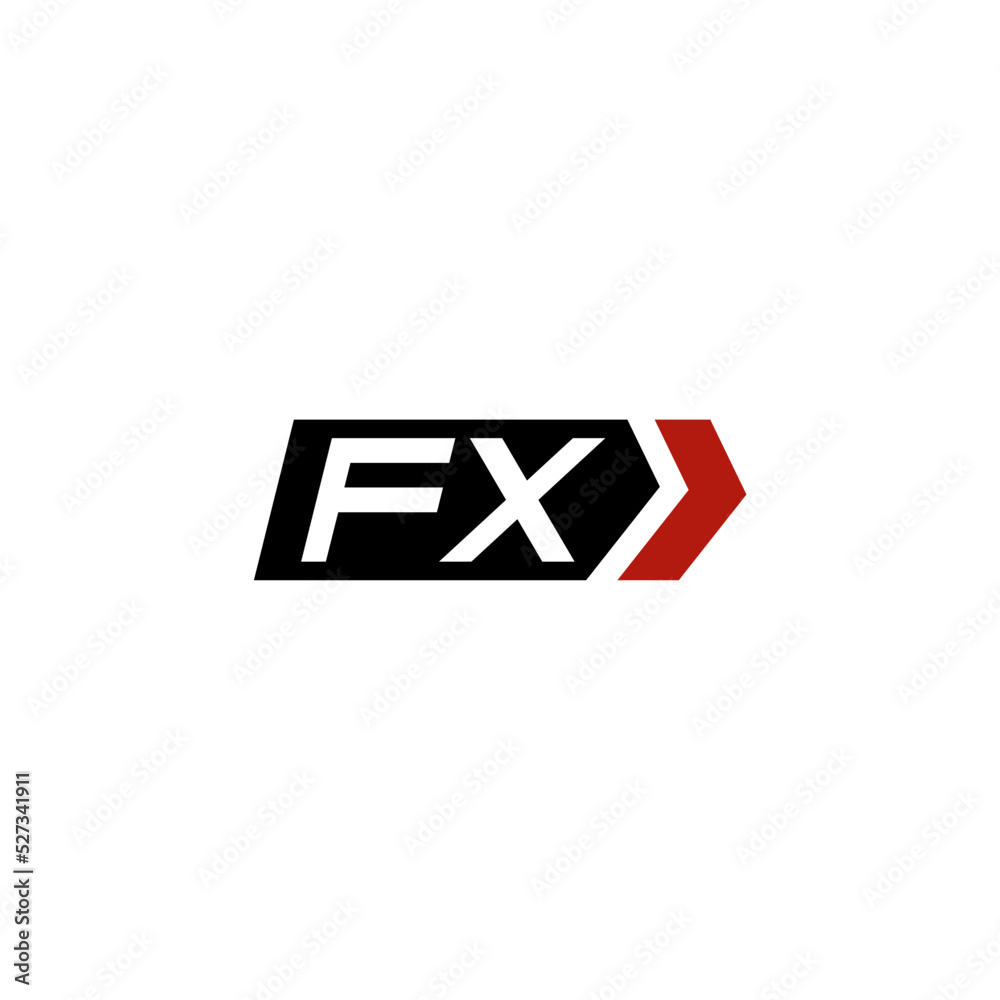 Letter FX logo with simple right arrow design ideas Stock Vector ...