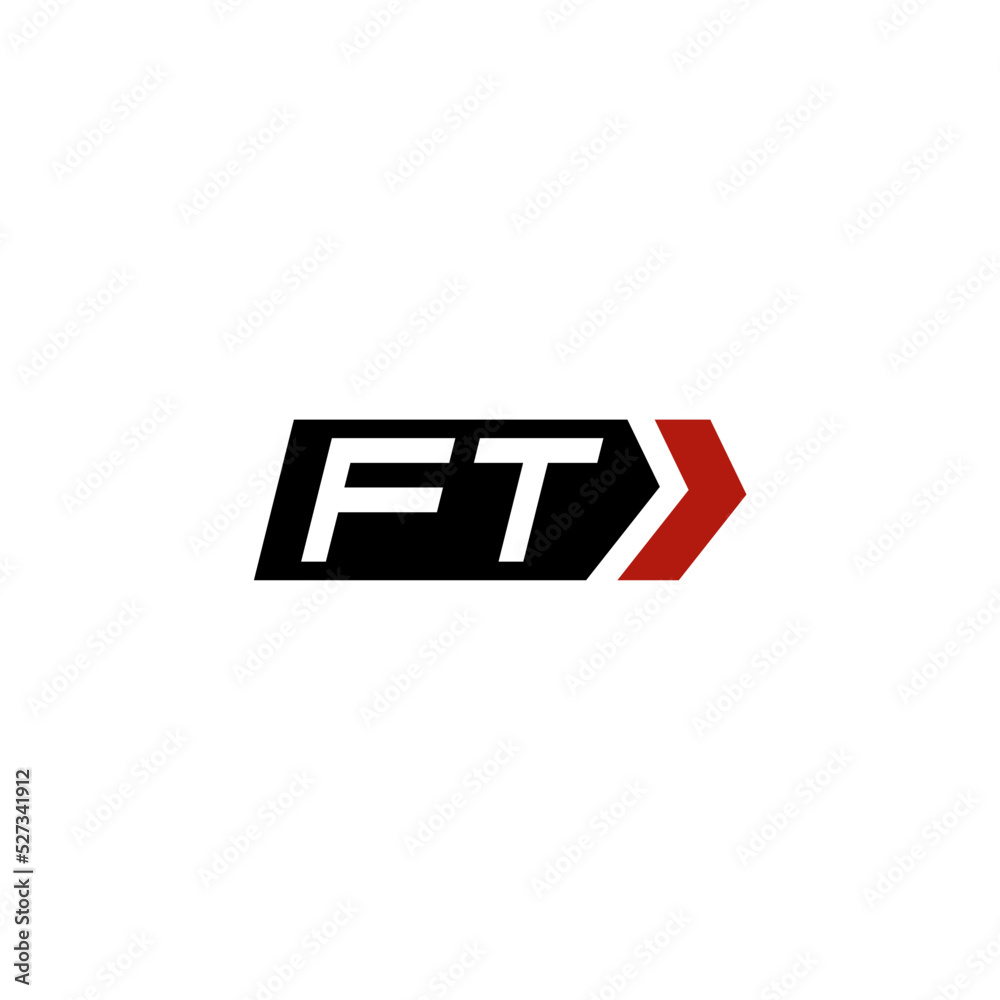 Letter FT logo with simple right arrow design ideas Stock Vector ...