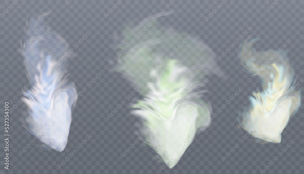 Billowing smoke isolated on transparent background in cartoon style for ...