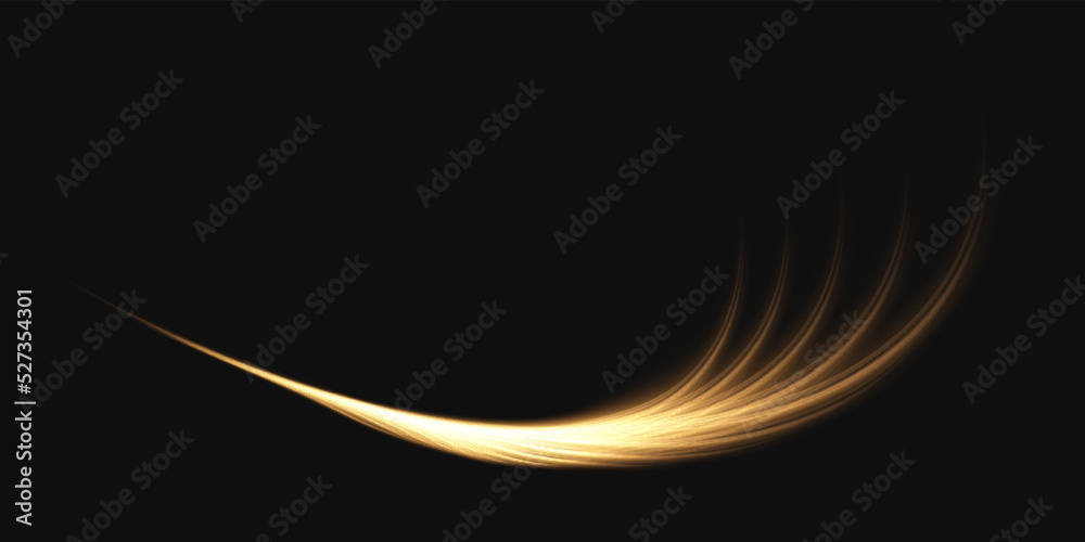 Abstract light effect for backgrounds and illustrations neon gold lines ...