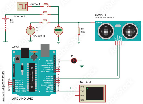 Plakat Arduino Uno Scheme Of Processing Keystrokes And Displaying Information On An Terminal