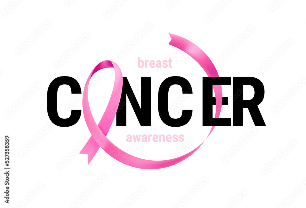 Pink ribbon on transparent background. Breast cancer awareness day ...