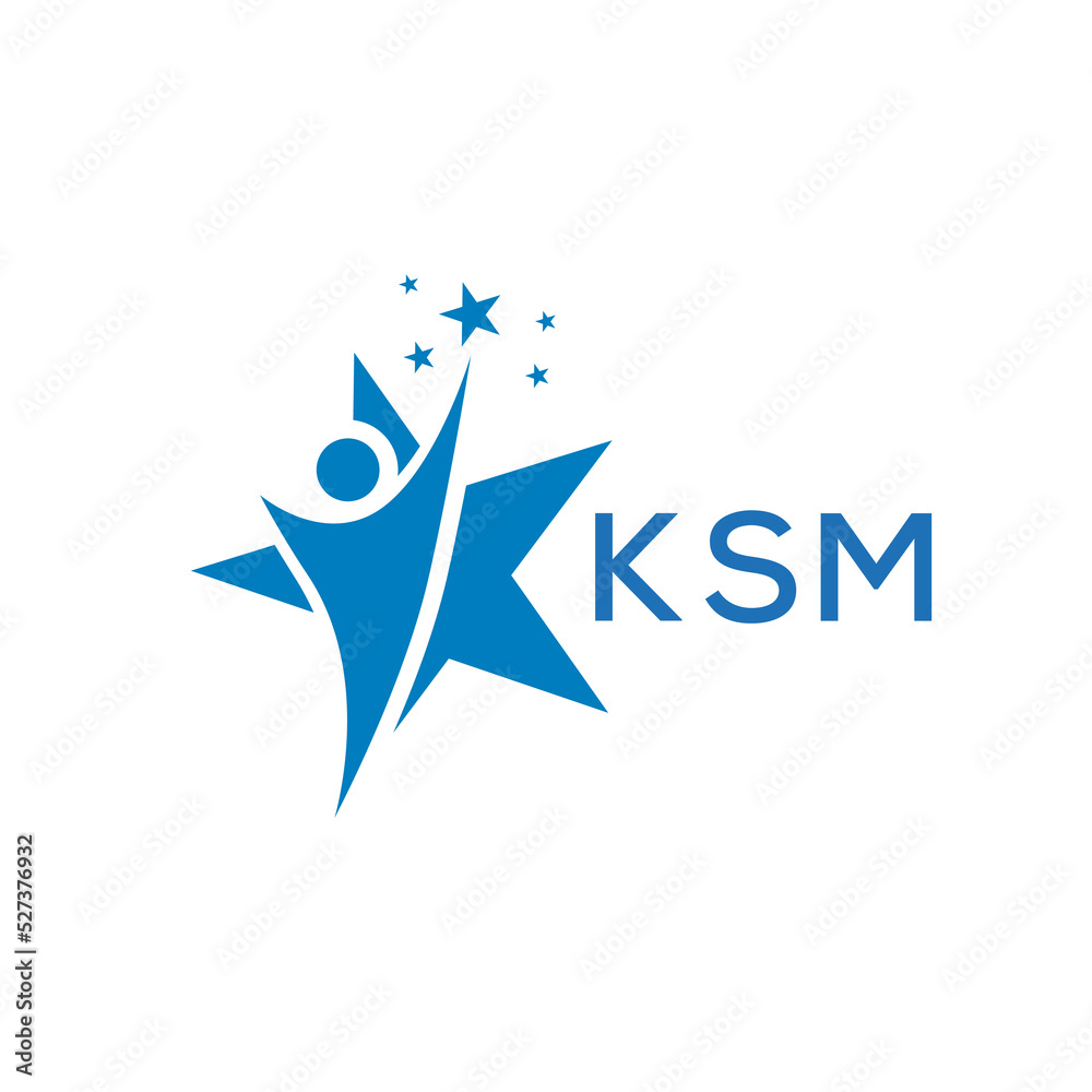 KSM Letter logo white background .KSM Business finance logo design ...
