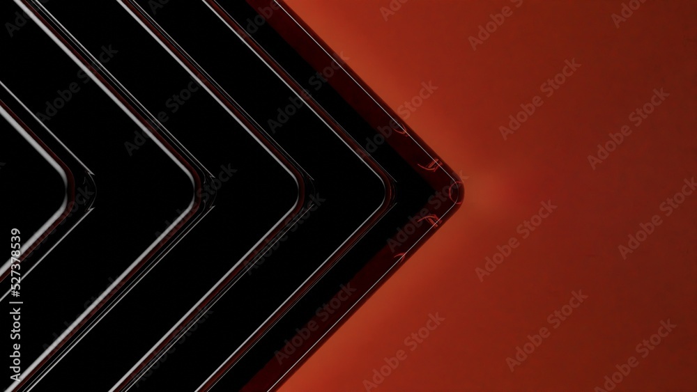 3D rendering. 3D high quality render. Black and red presentation ...