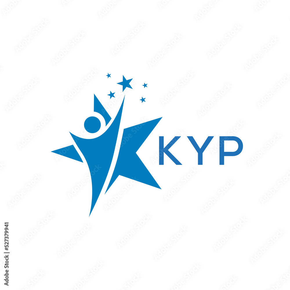 KYP Letter logo white background .KYP Business finance logo design ...