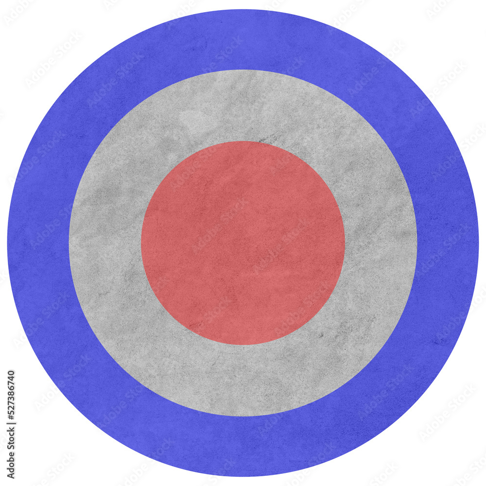 A red white and blue roundel symbol digital vector illustration with ...