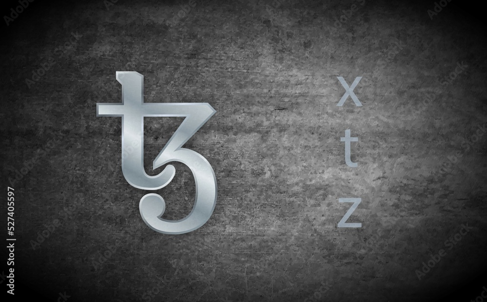 tezos virtual currency images. 3d drawings. editorial image. Stock ...