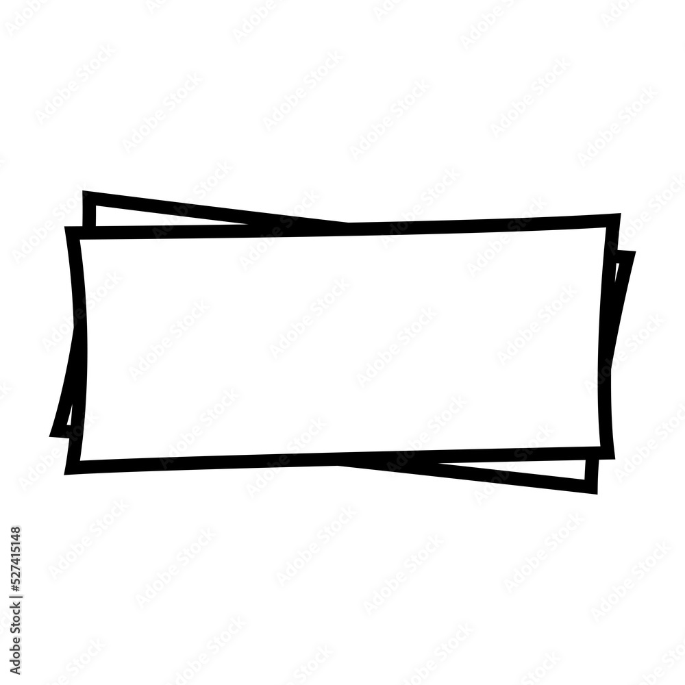 Hand drawing square line sketch Stock Illustration | Adobe Stock