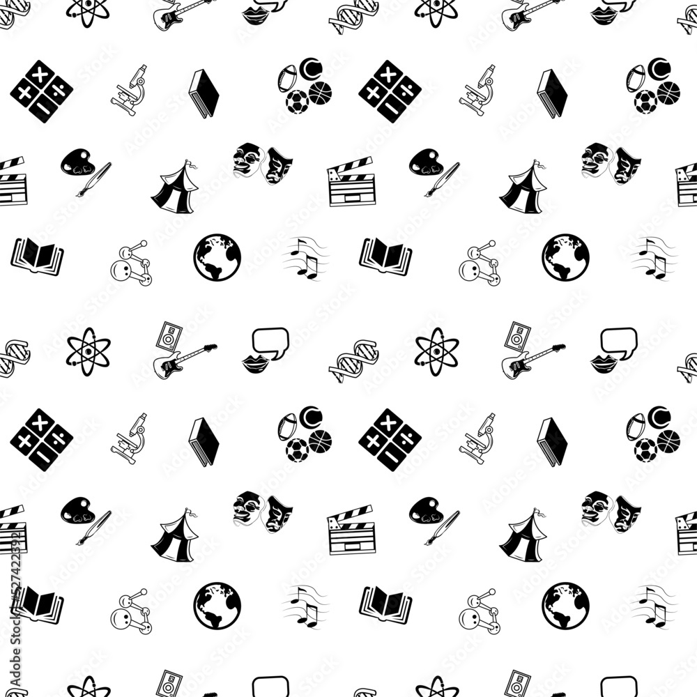 Seamless education or topics background Stock Illustration | Adobe Stock