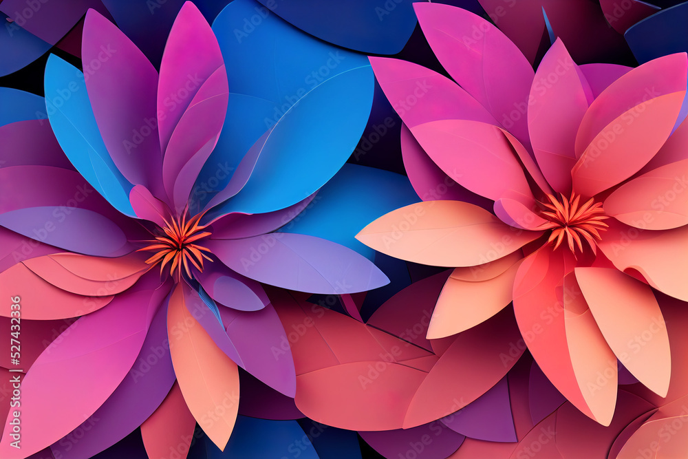 Colorful 3d Flower Wallpaper