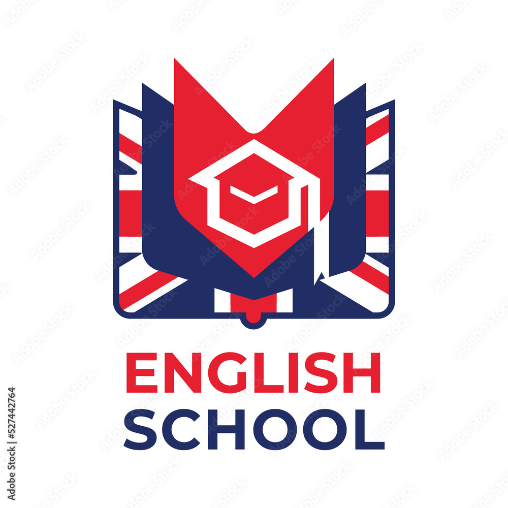 Vector logo of the English language school Stock Vector | Adobe Stock