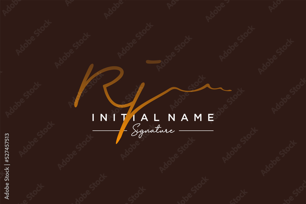Initial RJ signature logo template vector. Hand drawn Calligraphy ...