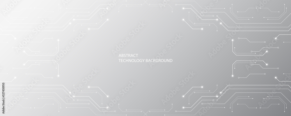 Gray and white technology background image Line design for ...