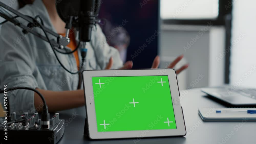 Tablet with chroma key with isolated background and mockup template ...